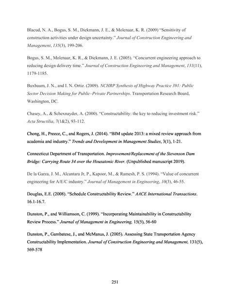 references framework for implementing constructability throughout