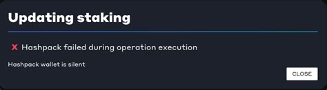 Hashpack Encounters Issue When Trying To Set A Dcent Account To Stake