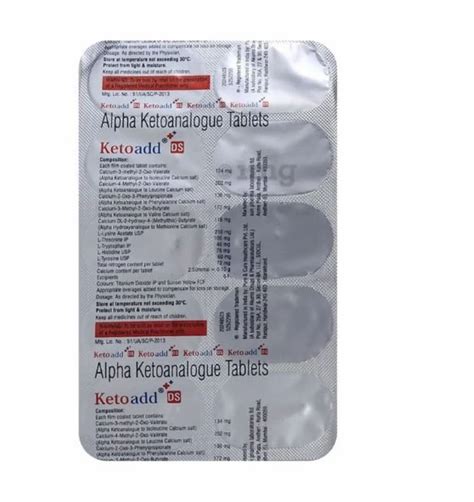 Ketoadd Ds Tablets At ₹ 950 Strip Alpha Ketoanalogue Tablet In Nagpur Id 2857577759048