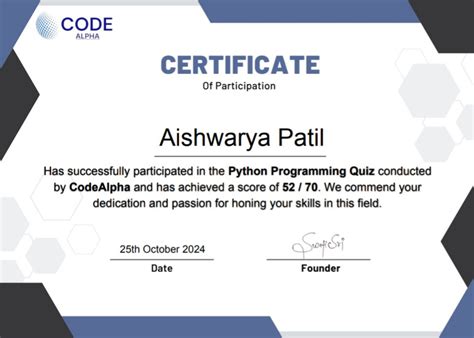 aishwarya patil on linkedin codealpha python certificate