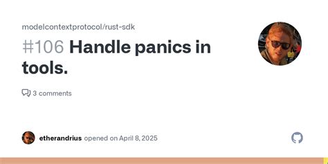 handle panics in tools · issue 106 · modelcontextprotocol rust sdk