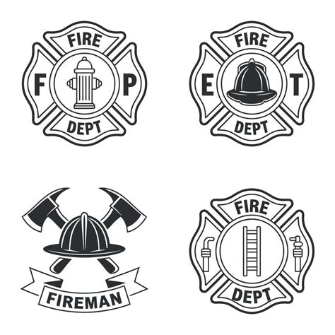 Fire Department Emblem Featuring Hydrant Illustration For Firefighting