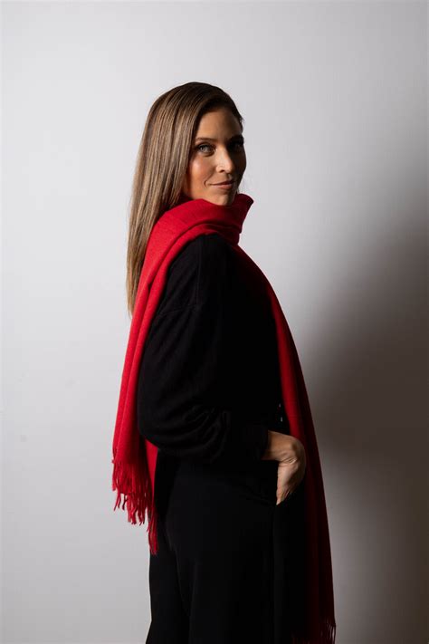 Maxi Bufanda Bianca Rojo Anna