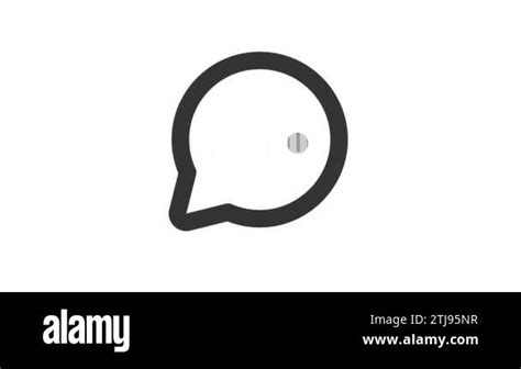 Animated Comment Line Ui Icon Reply To Social Media Post Seamless Loop Hd Video With Alpha