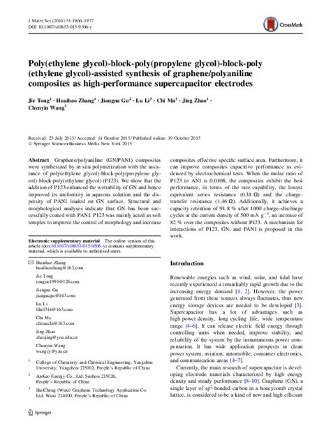 Pdf Polyethylene Glycol Block Polypropylene Glycol Block Polyethylene Glycol Assisted