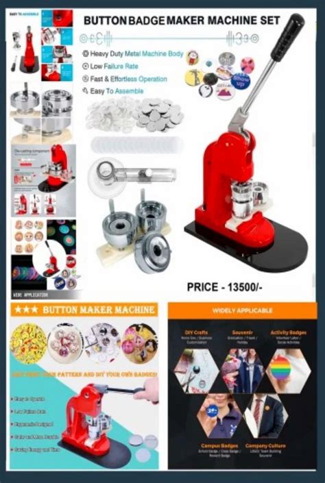 Button Badge Making Machine Capacity Upto 100 Piecesday At ₹ 9000