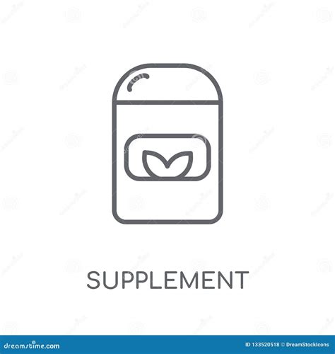 Supplement Linear Icon Modern Outline Supplement Logo Concept O Stock