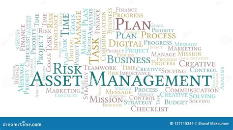 Asset Management Word Cloud Made With Text Only Stock Illustration