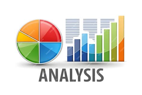 flat abstract vector of pie chart and bar graph with analysis concept