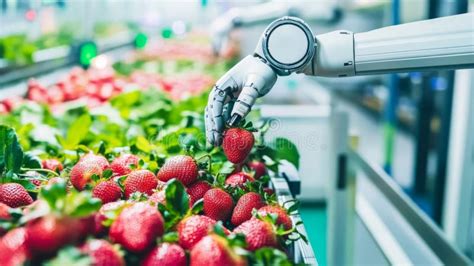 The Automation Of Agriculture Through Robotic Strawberry Harvesting Stock Image Image Of