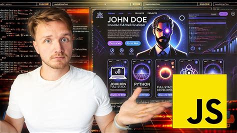 Impressive Javascript Portfolio Website Full Tutorial Coding Art