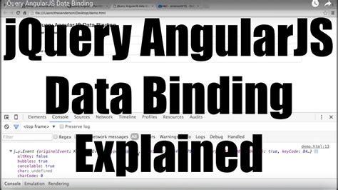 Jquery Angularjs Data Binding Youtube