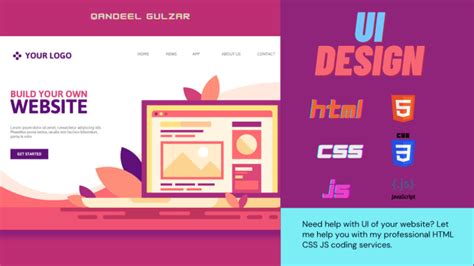 be your front end website designer using html css js by qandeelgulzar