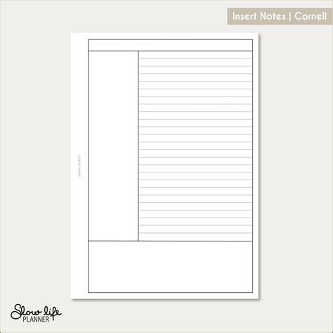 Insert Notes Style Cornell Insert Notes Style Discbound