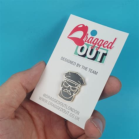 Leather Daddy Pin Badge Dragged Out
