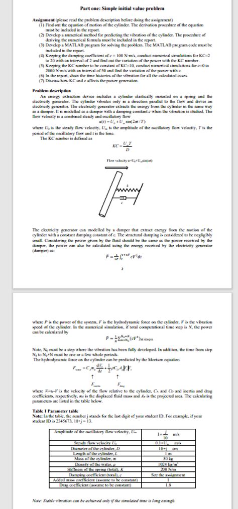 Solved Part One Simple Initial Value Problemi ﻿find Ost