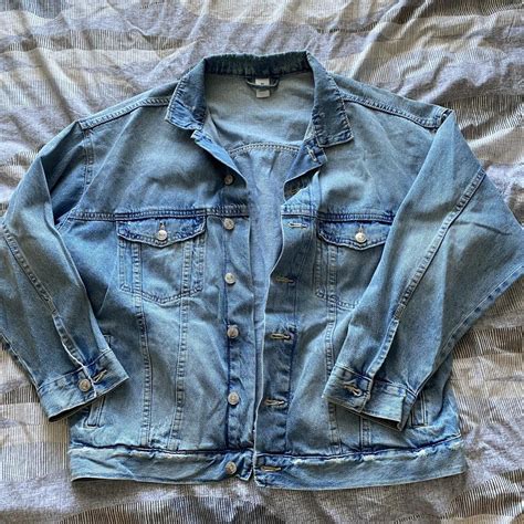 Handm Blue Denim Jacket 💙 Oversized And Perfect To Depop