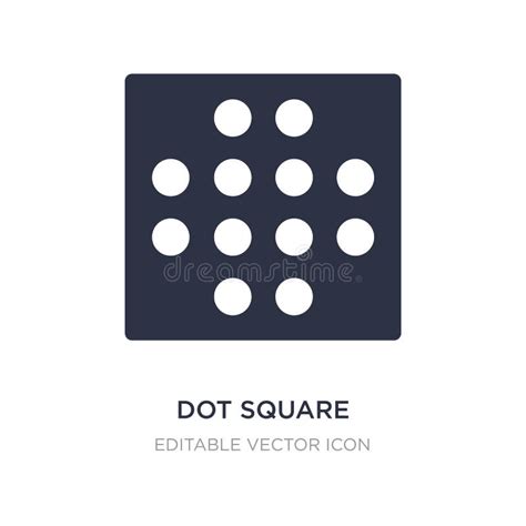 Dot Square Icon On White Background Simple Element Illustration From