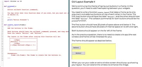 Solved 1 Import Tkinter As Tk Gui Layout Example Ii Were