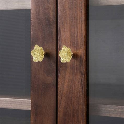 Brass Flower Knobs Pulls Handles Decor Dresser Knobs Pulls Etsy