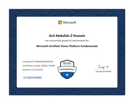 Aseel Hussain On Linkedin Microsoft Powerplatform Certification Continuouslearning