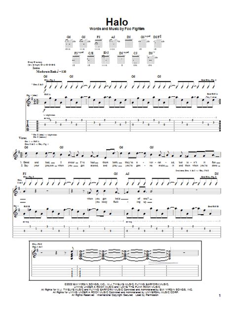 Halo By Foo Fighters Guitar Tab Guitar Instructor