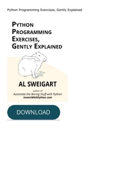 Read Epub Python Programming Exercises Gently Explained