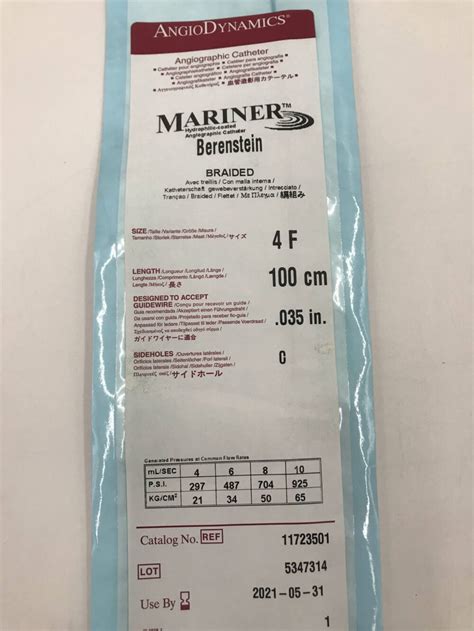 Berenstein Braided Angiographic Catheter 4f 100cm Archives Gb Tech Usa