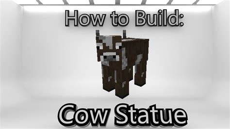 Minecraft How To Make A Cow Statue Youtube