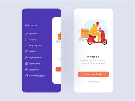 Side Menu Menu Design App Design Mobile App Design