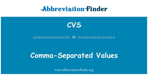cvs 定义 以逗号分隔的值 comma separated values