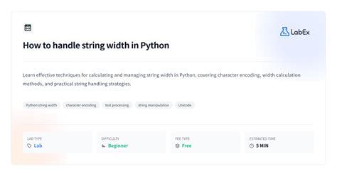 How To Handle String Width In Python Labex