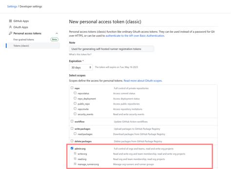 Self Hosted Github Runners Registration Token