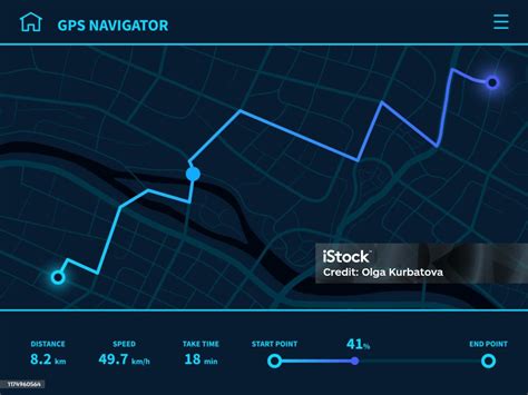 경로 대시보드 미래 경로 Ui 도시 거리 모바일 인터페이스 매핑 기술 벡터 디자인과 Gps 추적지도 네비게이터 달리기에 대한 스톡 벡터 아트 및 기타 이미지 Istock