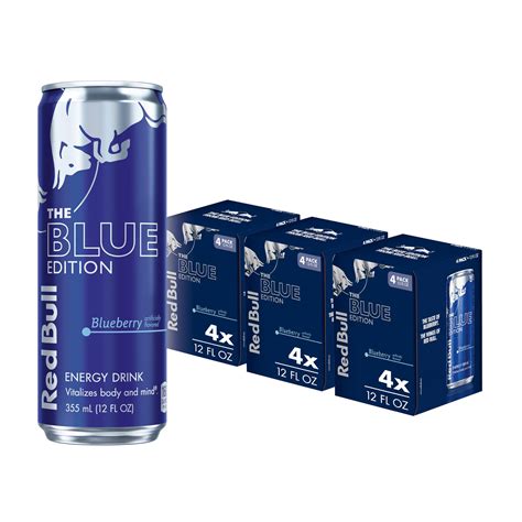 Red Bull Blue Edition Energy Drink Blueberry With 114mg Caffeine Plus