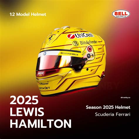Lewis Hamilton Helmet Season 2025 Scuderia Ferrari Bell 12 Mini Mod