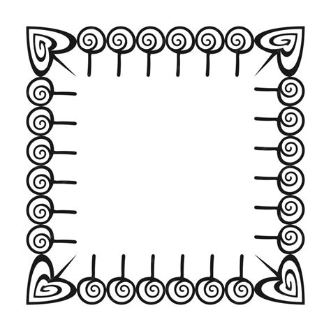 Premium Vector Decorative Ornament Candy Border Frame Isolated Vector Illustration
