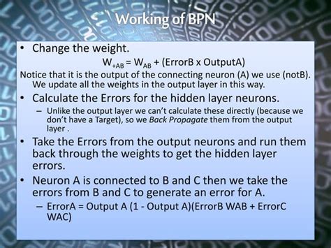 Back Propagation Network Pptx Artificial Intelligence Technology And Computing