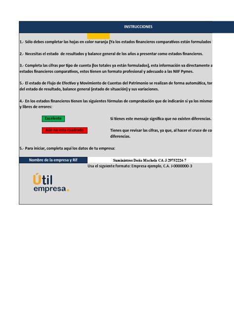 Formato Excel Eeff Pdf