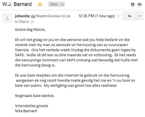 Testimonials Firearm Za