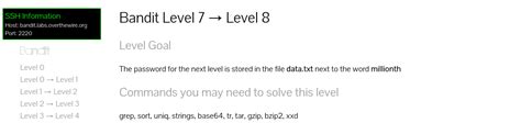 Github Sashanulloverthewire Bandit Writeup Write Up For Overthewire