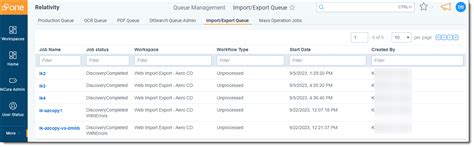 import export queue