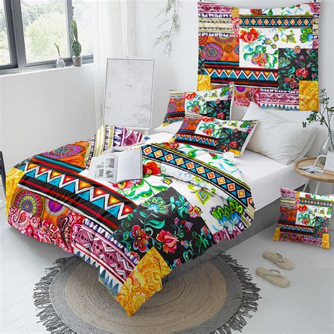 Colorful Patchwork Pattern Bedding Set Beddiny