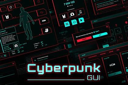 Cyberpunk Gui Ui Kit Over 1300 Png Editable Sources Game