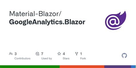 GitHub Material Blazor GoogleAnalytics Blazor