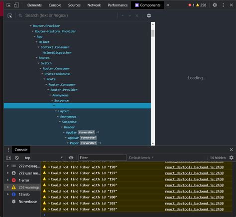 Devtools Fix Or Silence Cannot Find Fiber With Id Warnings When Hovering · Issue 16493