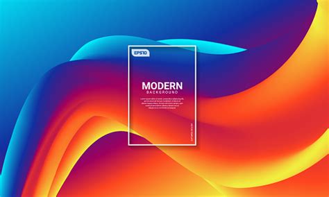 Fluid Abstract Design On Gradient Background Abstract Design With A