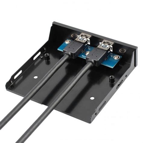 JSER USB Dual Port Front Panel To Motherboard Pin Connector Cable For PC Floppy Bay