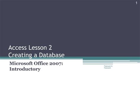 access lesson 2 ppt