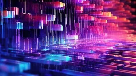 Red De Datos De Flujo Sistema Binario Ai Imagen Generada Stock De Ilustración Ilustración De